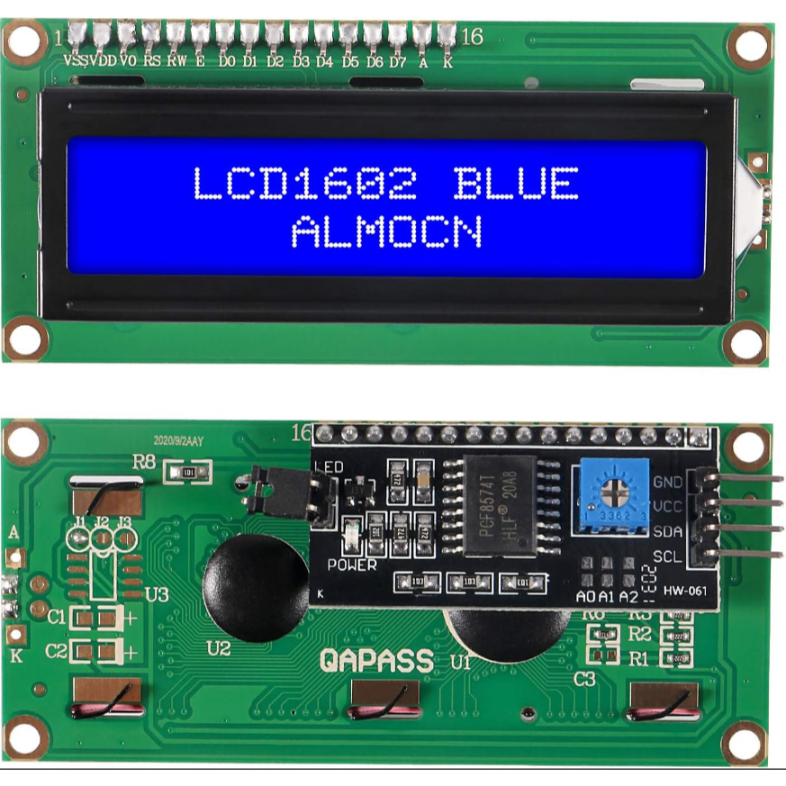 LCD 1602 LCD Module Shield Blue Backlight with IIC I2C Driver | Shopee ...