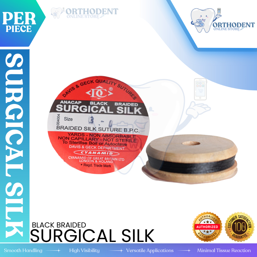 Orthodent2021 | Surgical Suture Thread Silk Braided (1 Spool) for ...