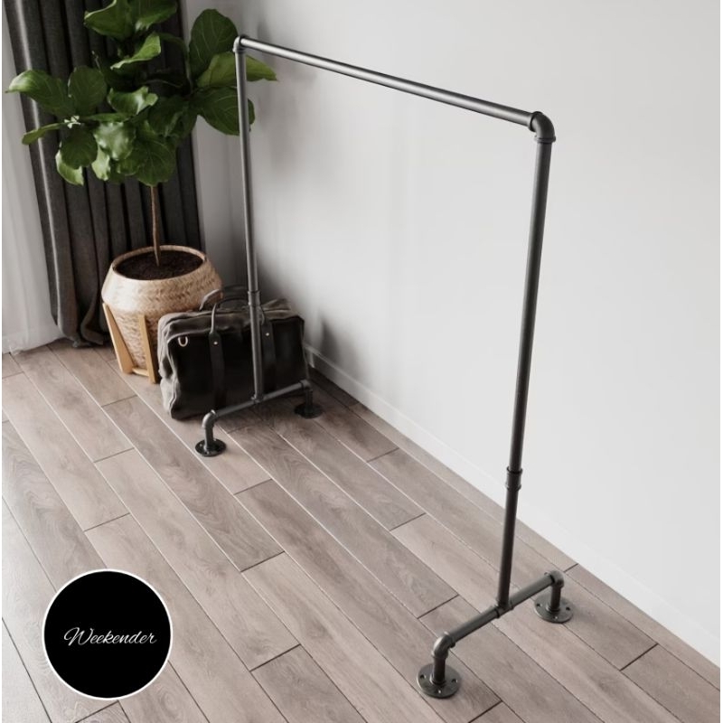 Heavy Duty Industrial Hanger Rack 1/2 Black Powder Coated | Shopee Malaysia