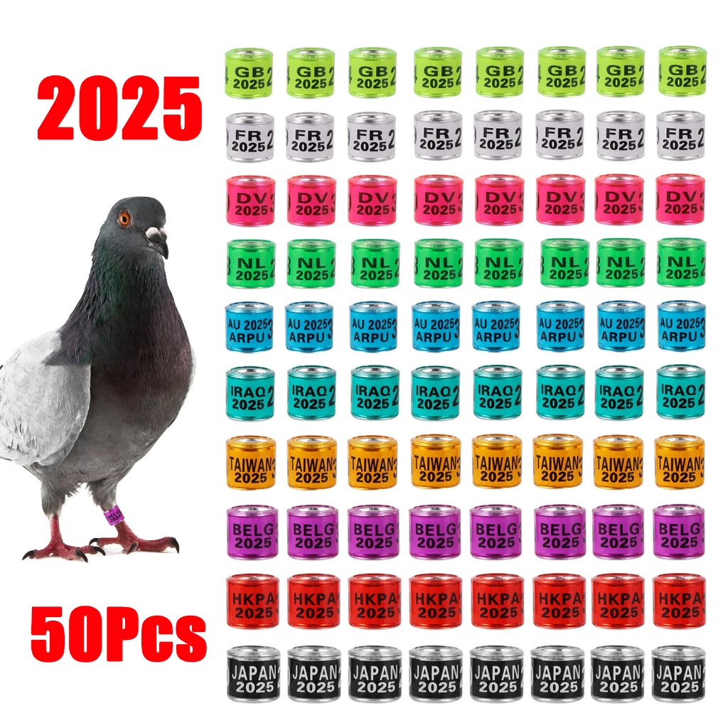50Pcs Pigeon rings 2025 Pigeons foot ring Singsing ng kalapati 2025 ...