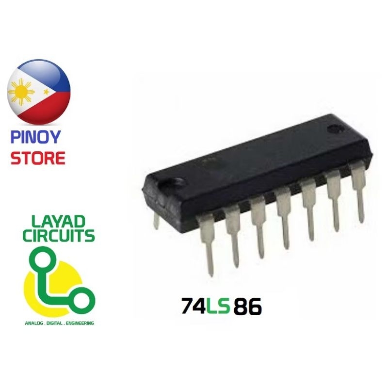 74LS86 7486 XOR logic Gate IC quad xor gate for digital circuits ...