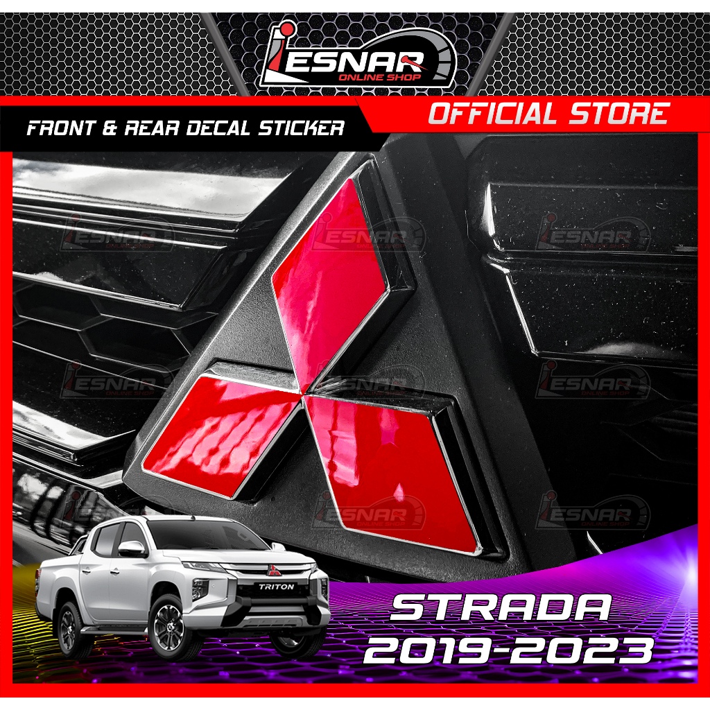 Mitsubishi Strada 2019-2023 Front and Rear Logo Sticker | Shopee Malaysia