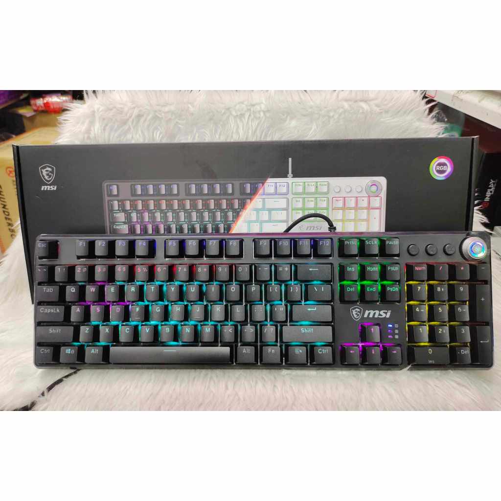 Msi Vigor GK50Z V2 Wired Gaming E-sports Mechanical Keyboard 104 Keys RGB Keyboard (Black ...