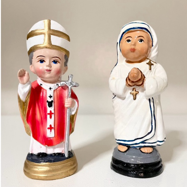 Mother Teresa and Pope John Paul II Chibi Saints Figurine | Shopee Malaysia