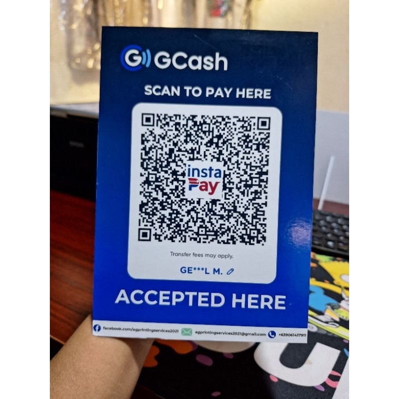 Gcash and Maya Qr Code (Laminated or Sintra Board) | Shopee Malaysia