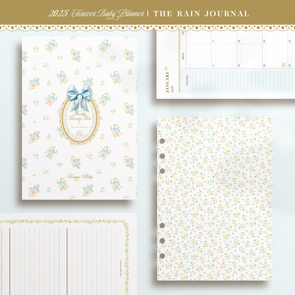 TRJ 2025 Planner - Forever Baby in Blue with Monthly Planner, Weekly ...