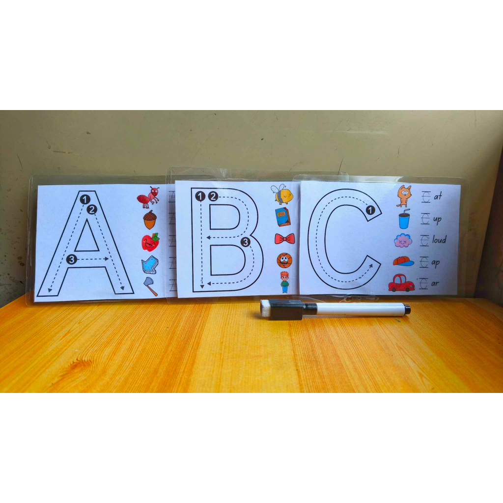 Erasable Laminated Tracing Letters and Numbers for Kids Kindergated to ...