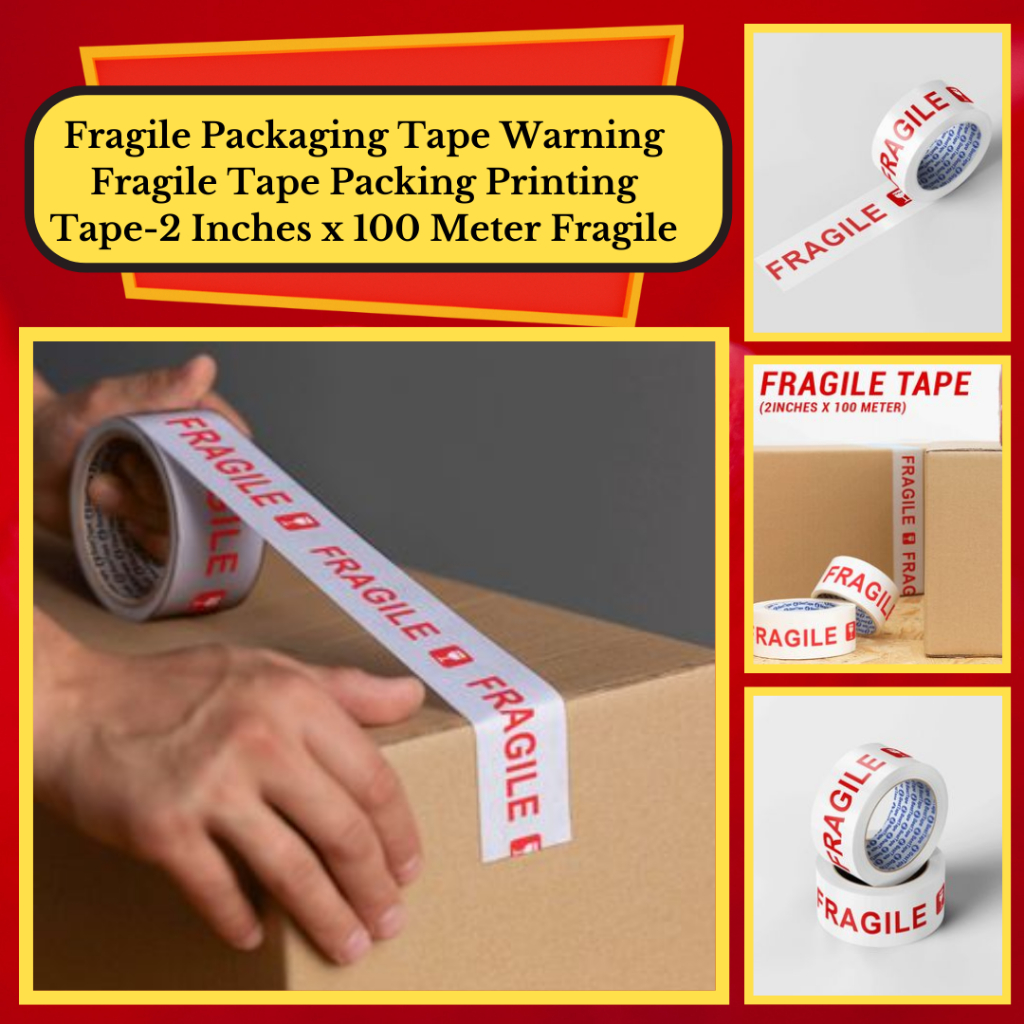 DSS Fragile Packaging Tape Warning Fragile Tape Packing Printing Tape-2 ...