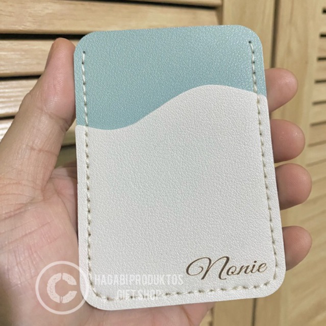 Personalize card holder leather free name engrave | Shopee Malaysia