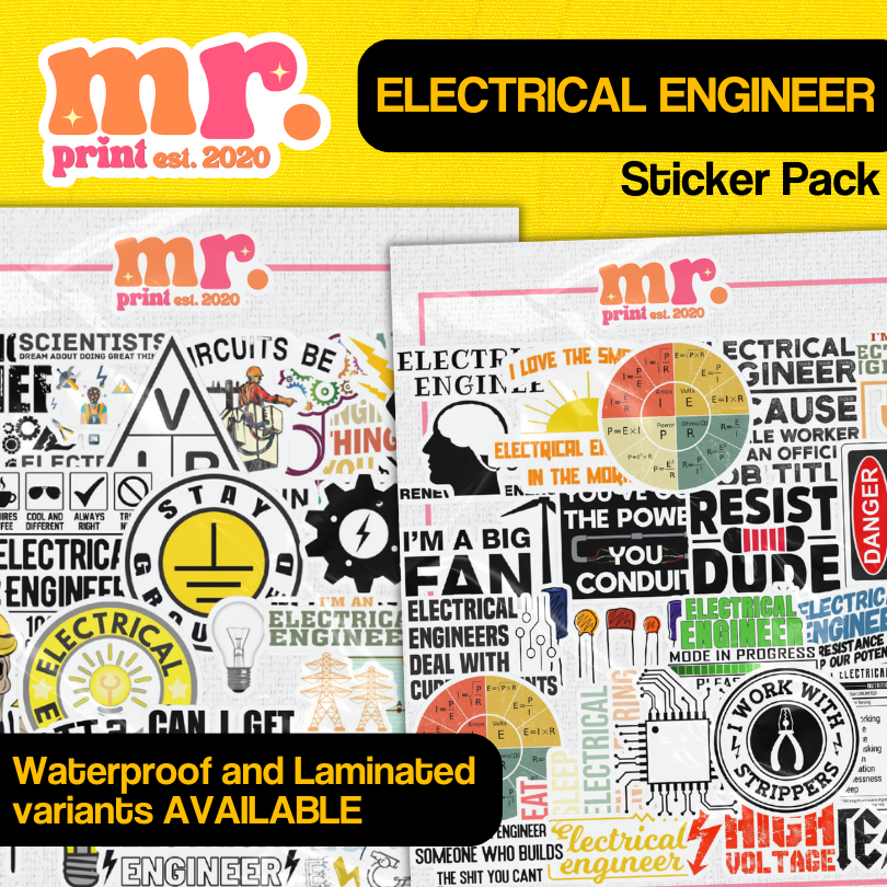 50 PCS| ELECTRICAL ENGINEERING STICKERS LAPTOP LUGGAGE WATER RESISTANT ...