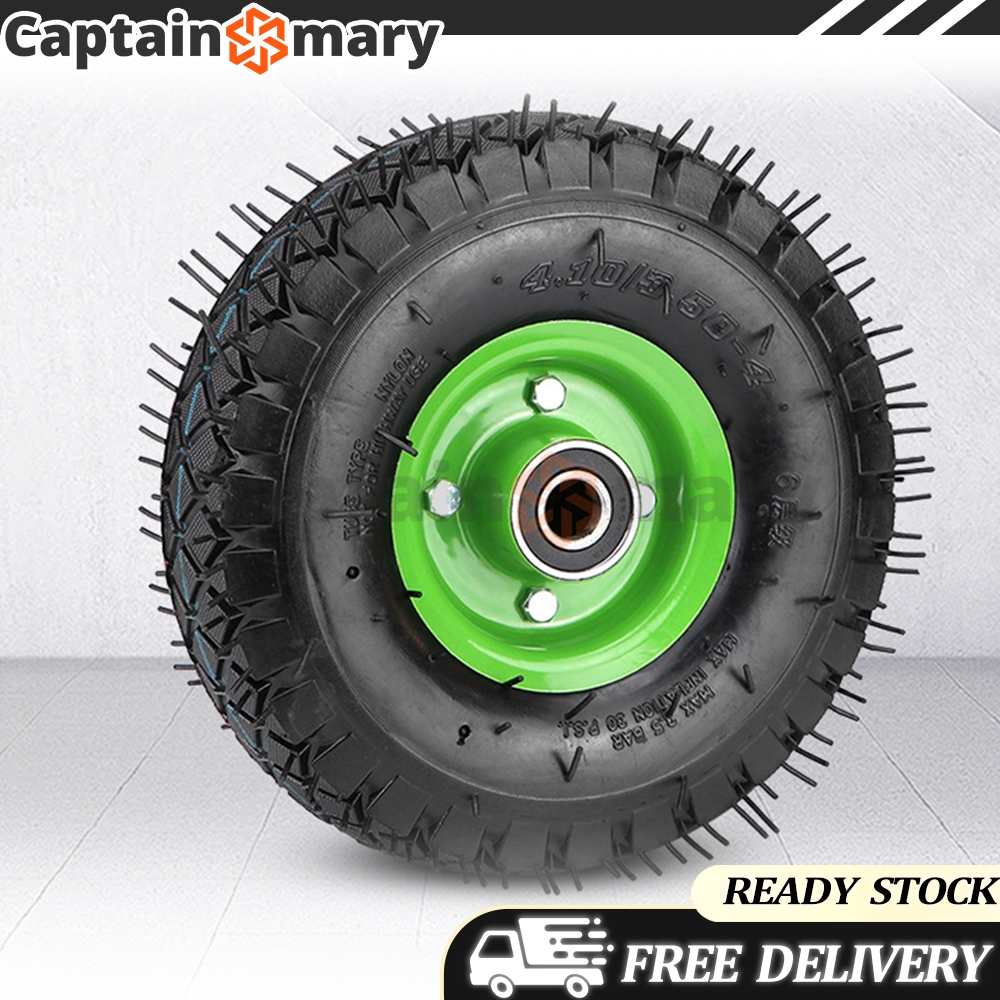 350-4 Inflatable Wheel Pneumatic Tire Push Wheels 10 Inch Tire For Trolley Push Hand Trucks ...