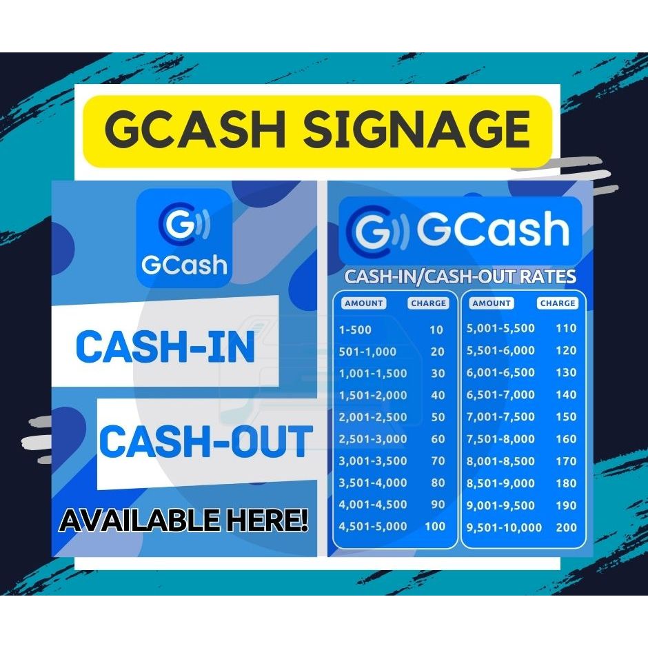 High Quality GCash Cash-In, Cash-Out Banners | Shopee Malaysia