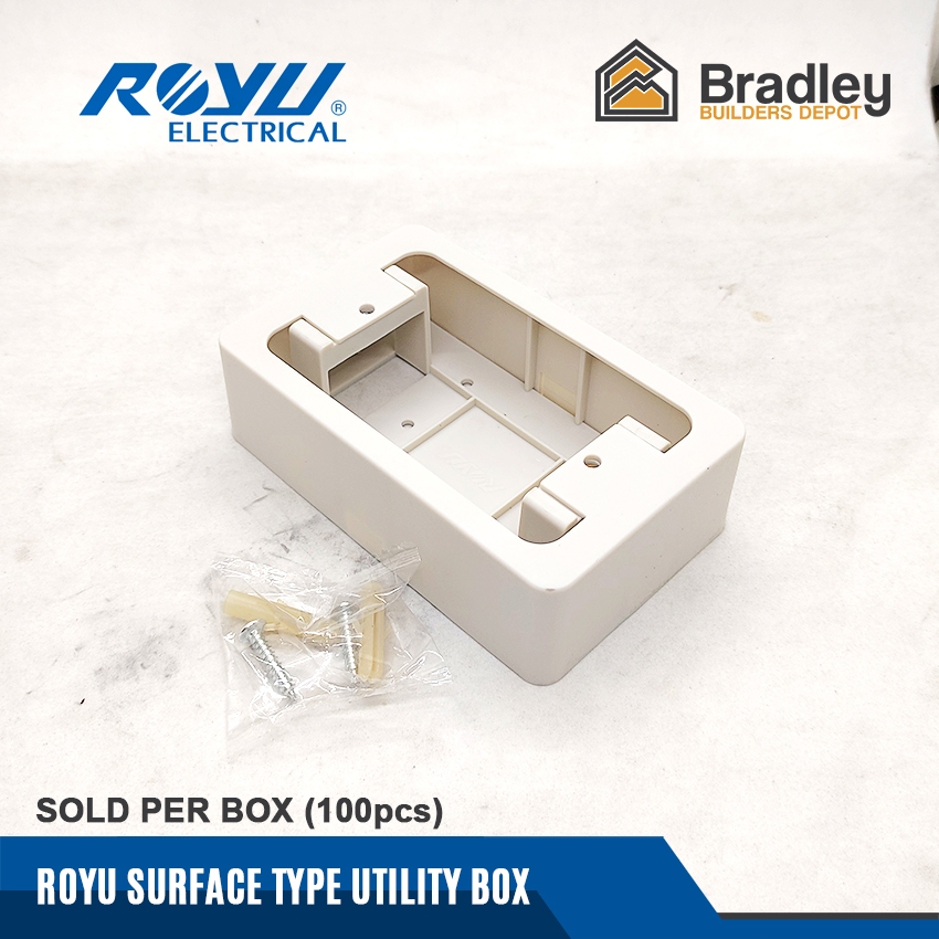 Royu Surface Type Utility Box with Scew and Tox RUB2 (1box / 100pcs ...
