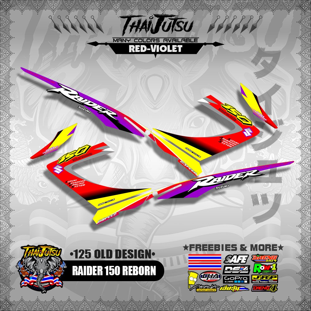 RAIDER 150 REBORN CARB DECALS (125 OLD DESIGN )【ThaijutsuStickers ...