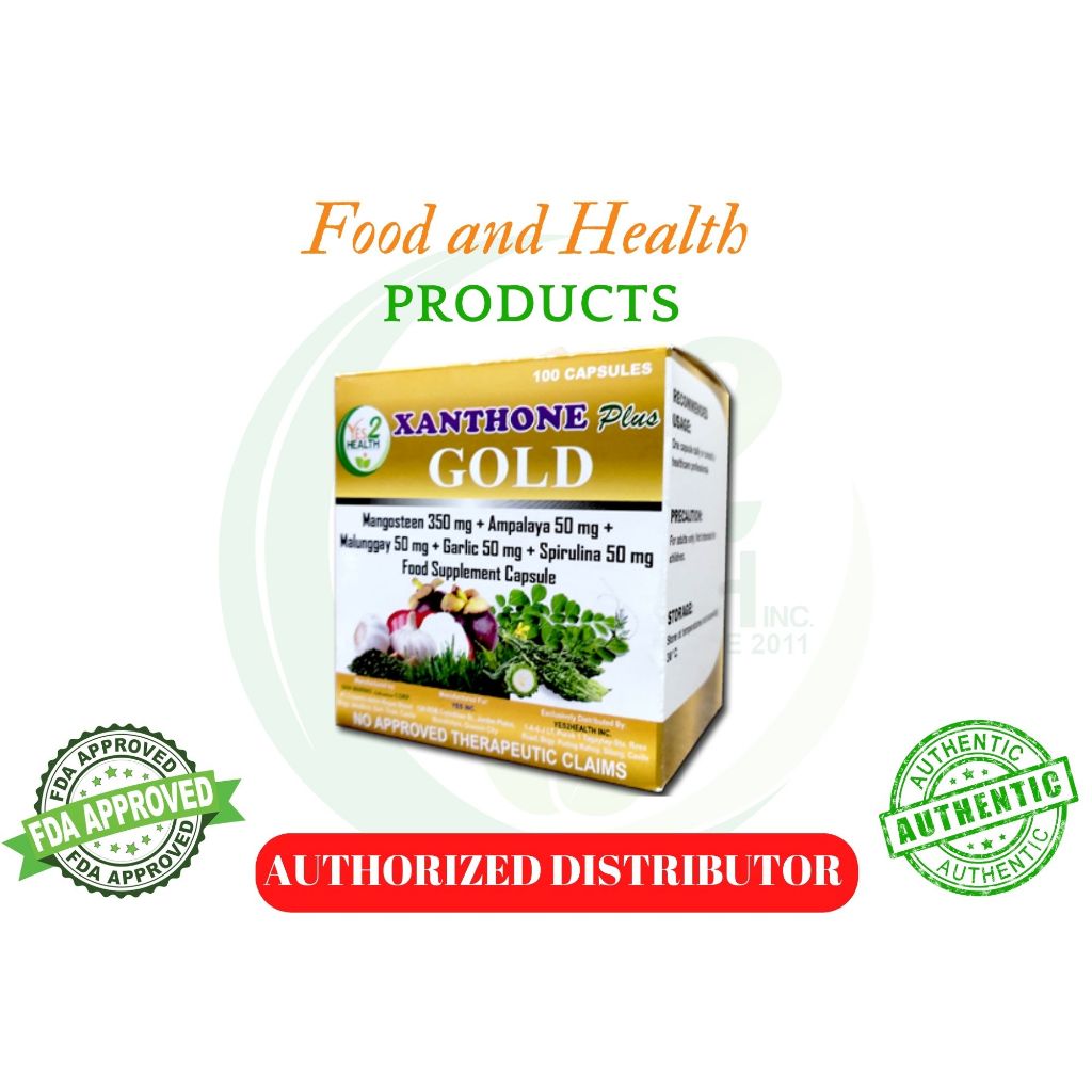 Xanthone Plus Gold Food Supplement Capsule (1 Box: 100 Capsules ...