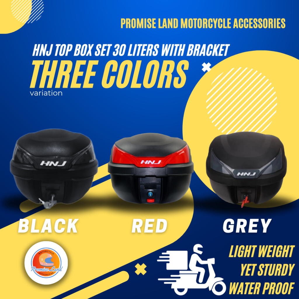 012 HNJ TOPBOX SET WITH BRACKET 30 LITERS FOR VPERMAN | Shopee Malaysia