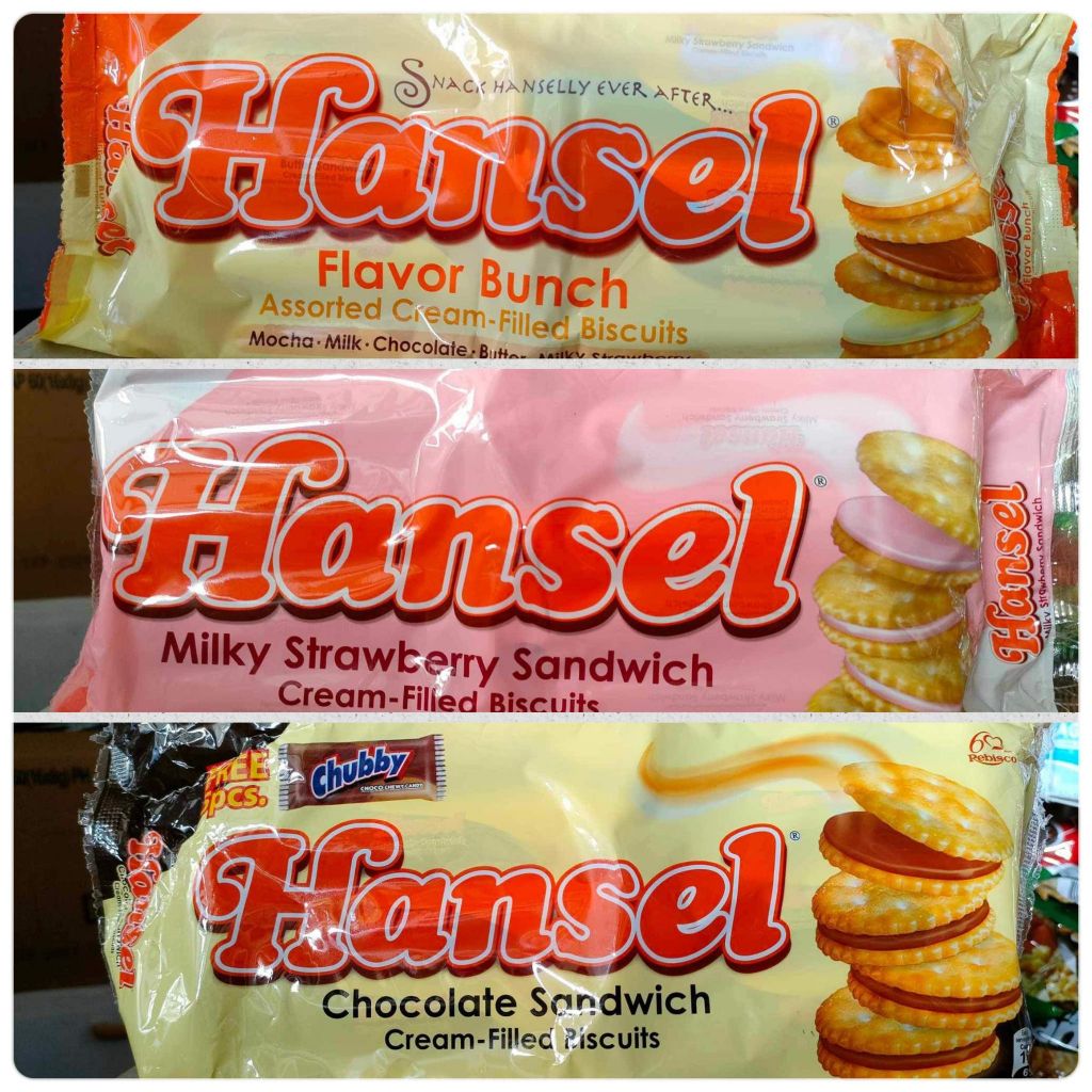 Hansel Sandwich Cream-Filled Biscuit Choco /Mocha/Milk/Butter/Milky ...