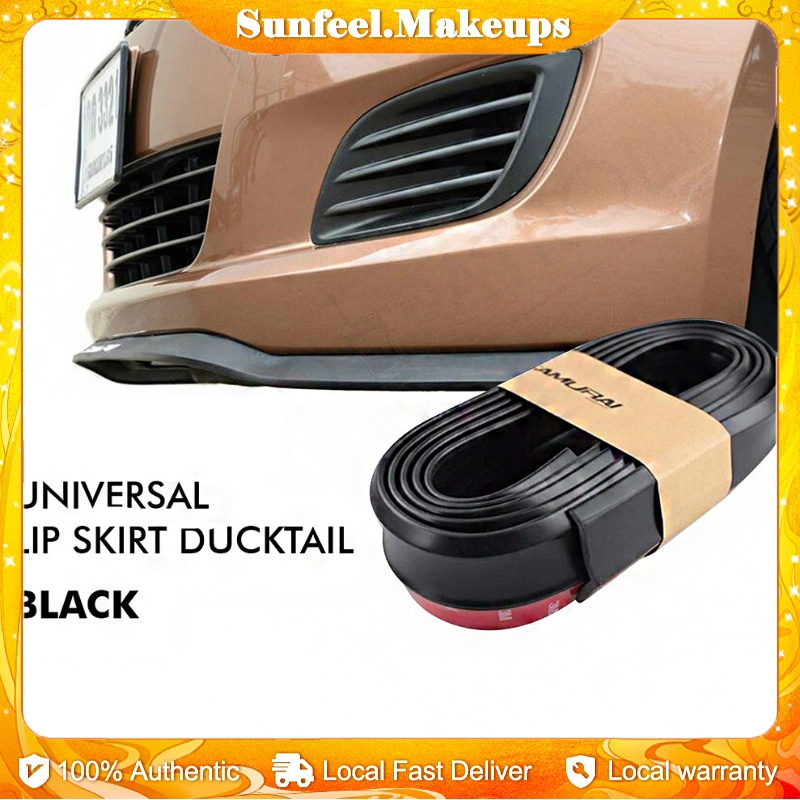 3M Car Front Bumper universal Lip Protector Rubber Splitter Valance ...