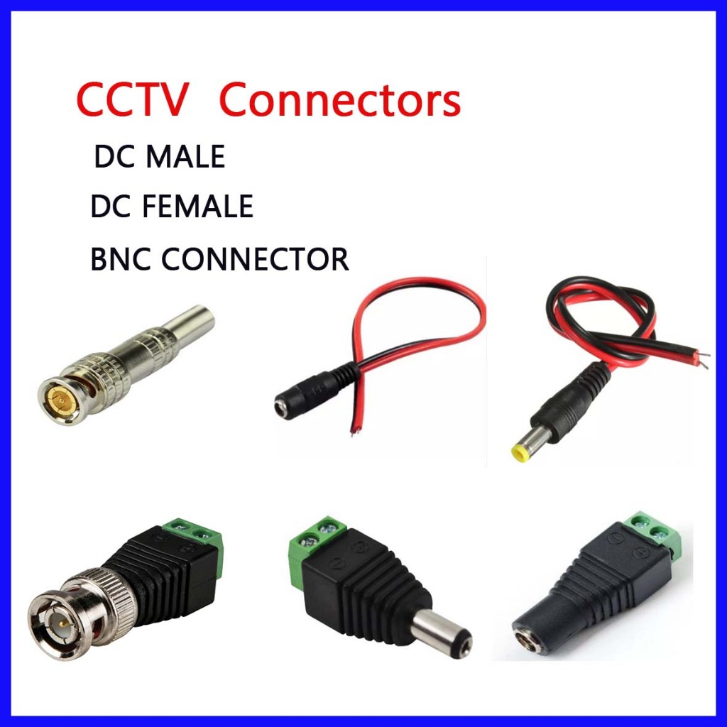 cctv connector DC female dc male bnc connector DC Power Supply Wire ...