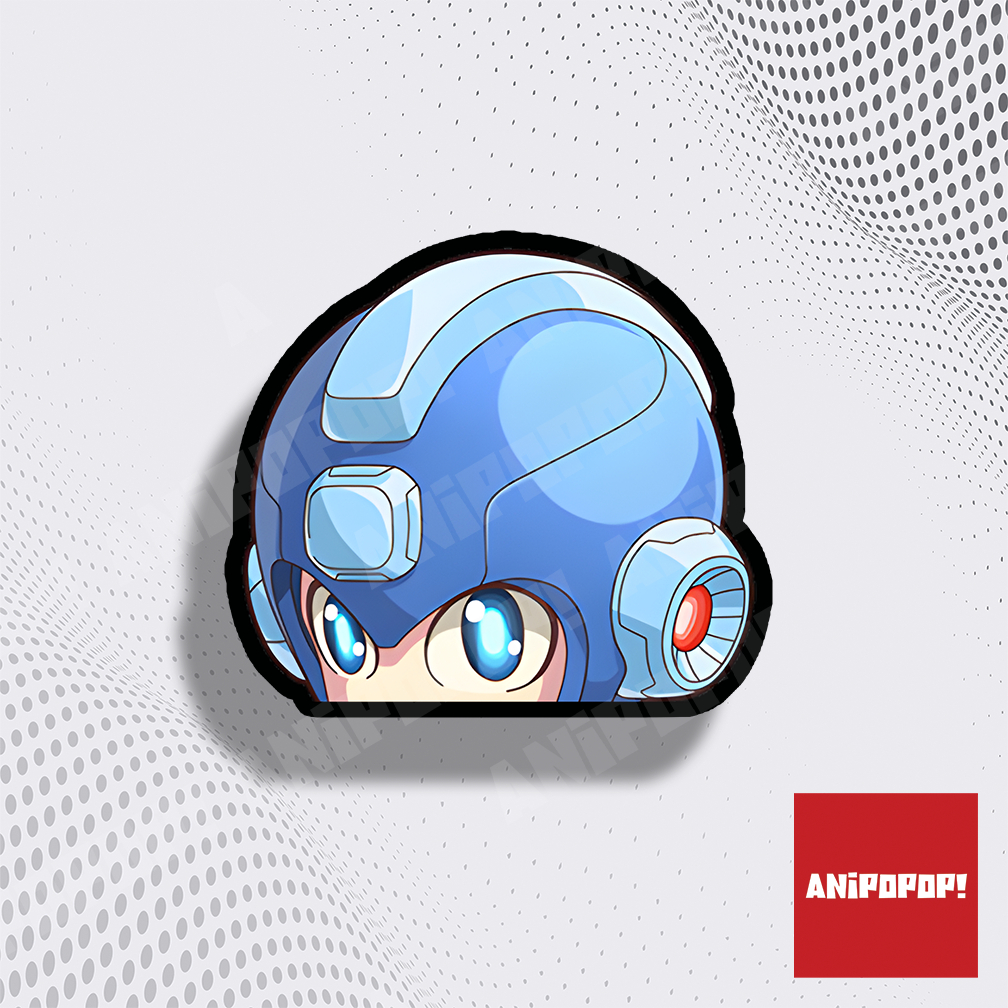 Mega Man Waterproof Anime Chibi Peeker Stickers for Aquaflask tumblers ...
