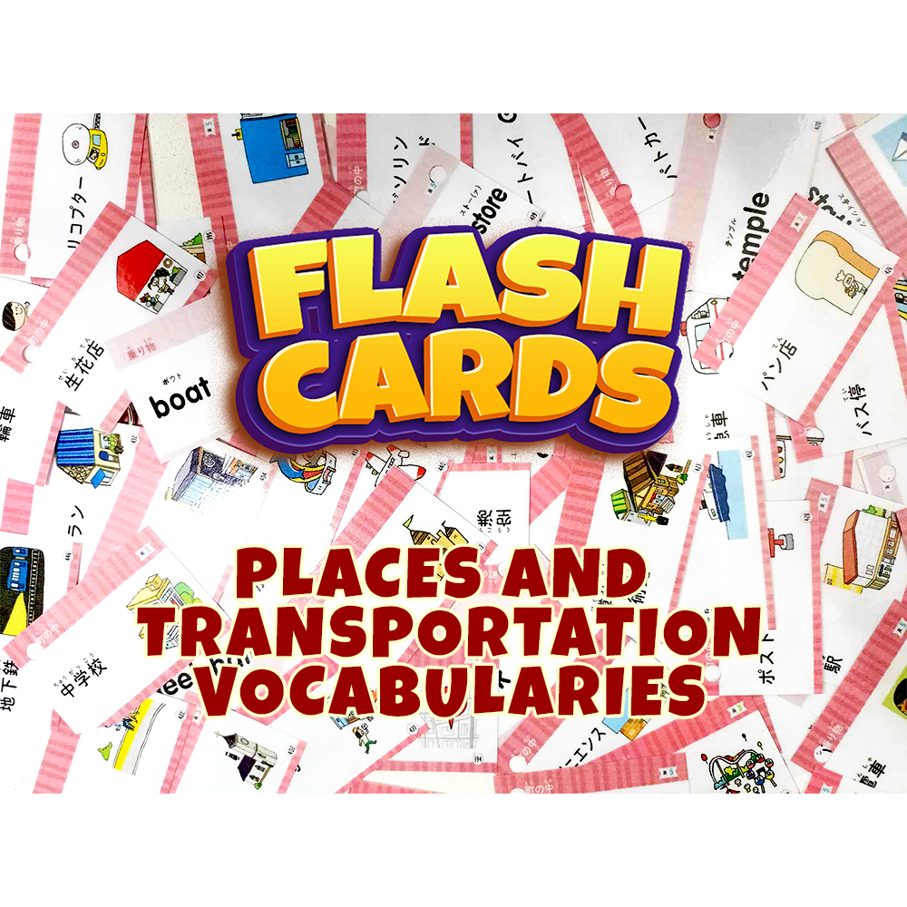 NEW PRODUCT! Flashcard for Japanese Places and Transport Vocabularies ...