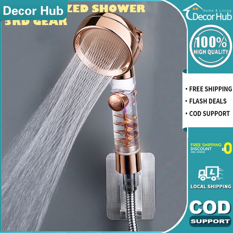 Shower head Helix Super Pressurized Shower Head Set With Fan Filter ...