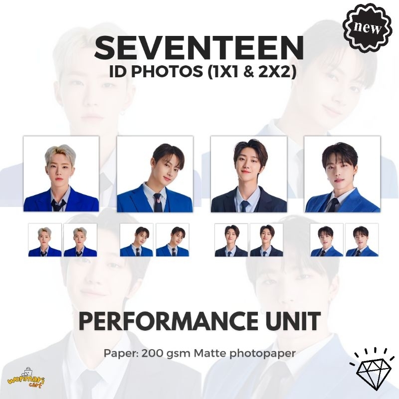 SEVENTEEN PERFORMANCE UNIT ID Photo set of 6pcs & 10pcs | Shopee Malaysia