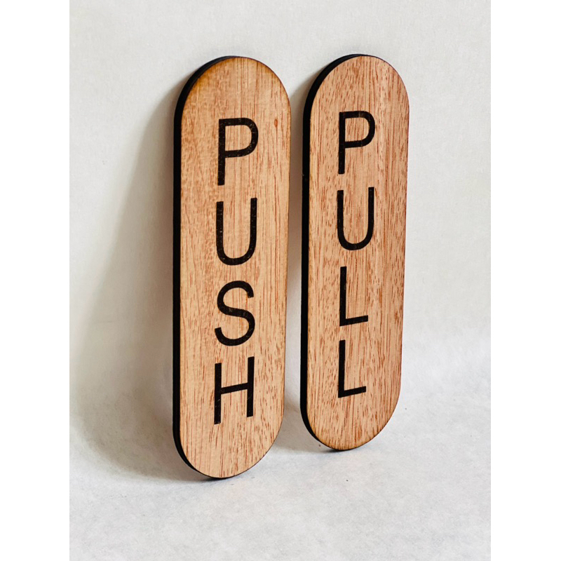 Wood Push Pull Door Signage | Shopee Malaysia