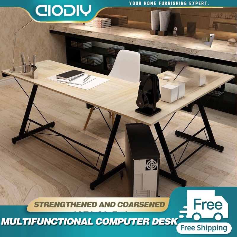 AOODIY L-Shaped Table Computer Desk Modern L Corner Desk Home Study ...