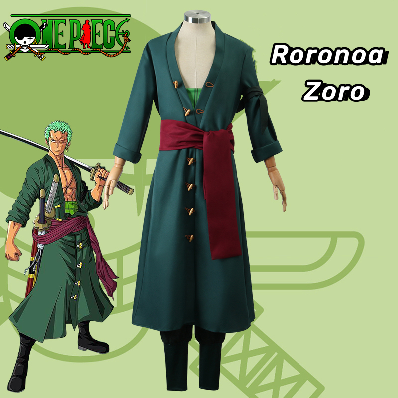 Roronoa Zoro 2nd Cosplay Costume Outfits One Piece Kimono Robe ...