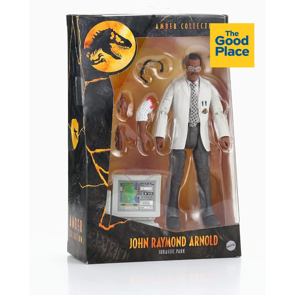 MATTEL Jurassic World Amber Collection Ray Arnold aka Samuel Jackson 6 ...