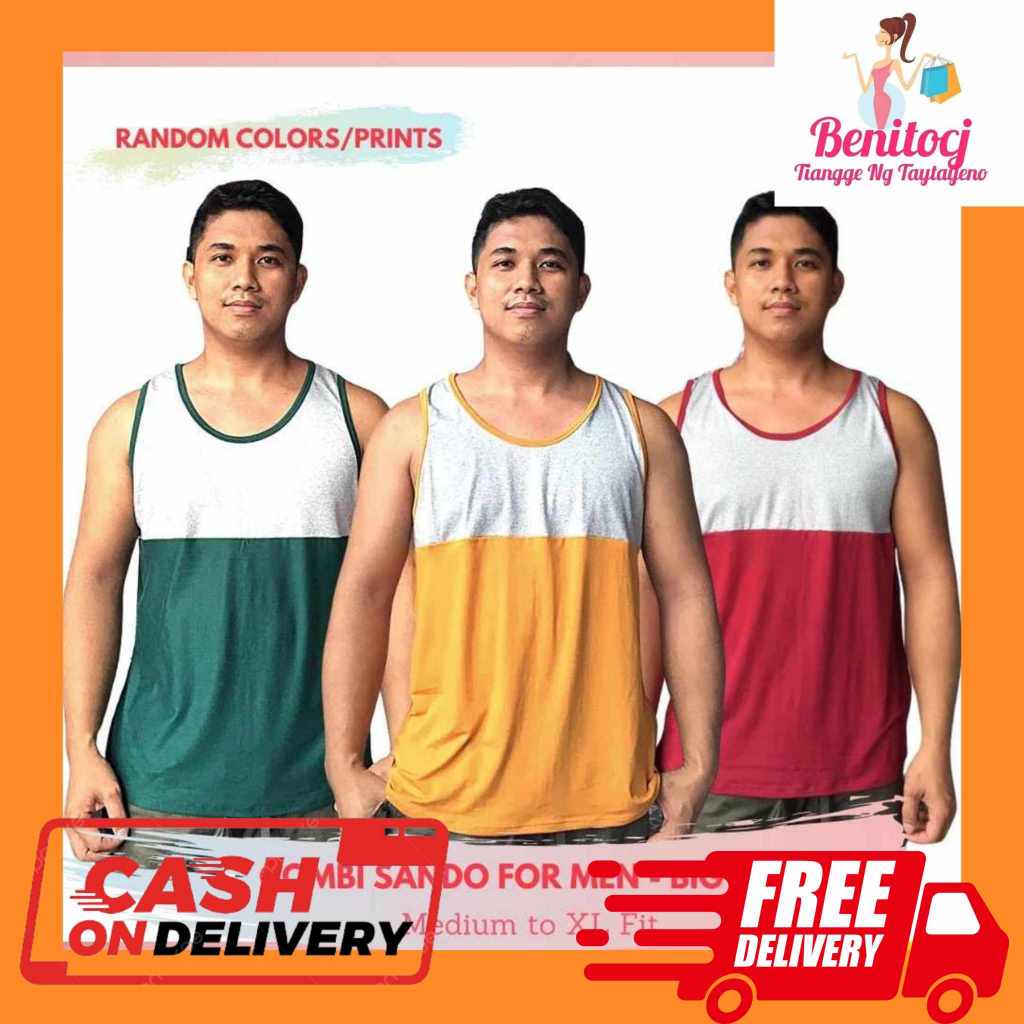 Mens Big Size COMBI SANDO MEN Assorted Logo and Colors Best Pamporma ...