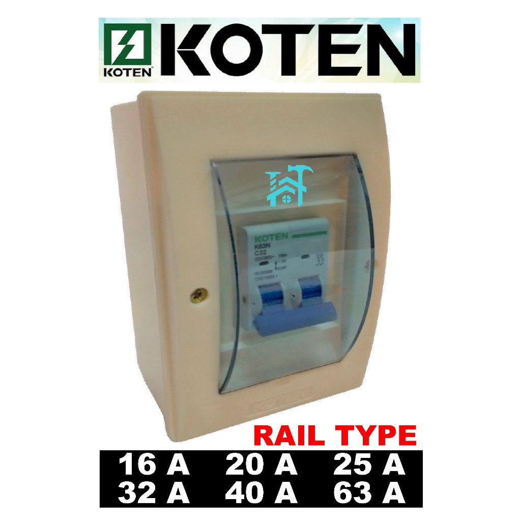 KOTEN RAIL TYPE SAFETY BREAKER WITH PLASTIC ENCLOSURE NEMA 3R KSB | Shopee Malaysia