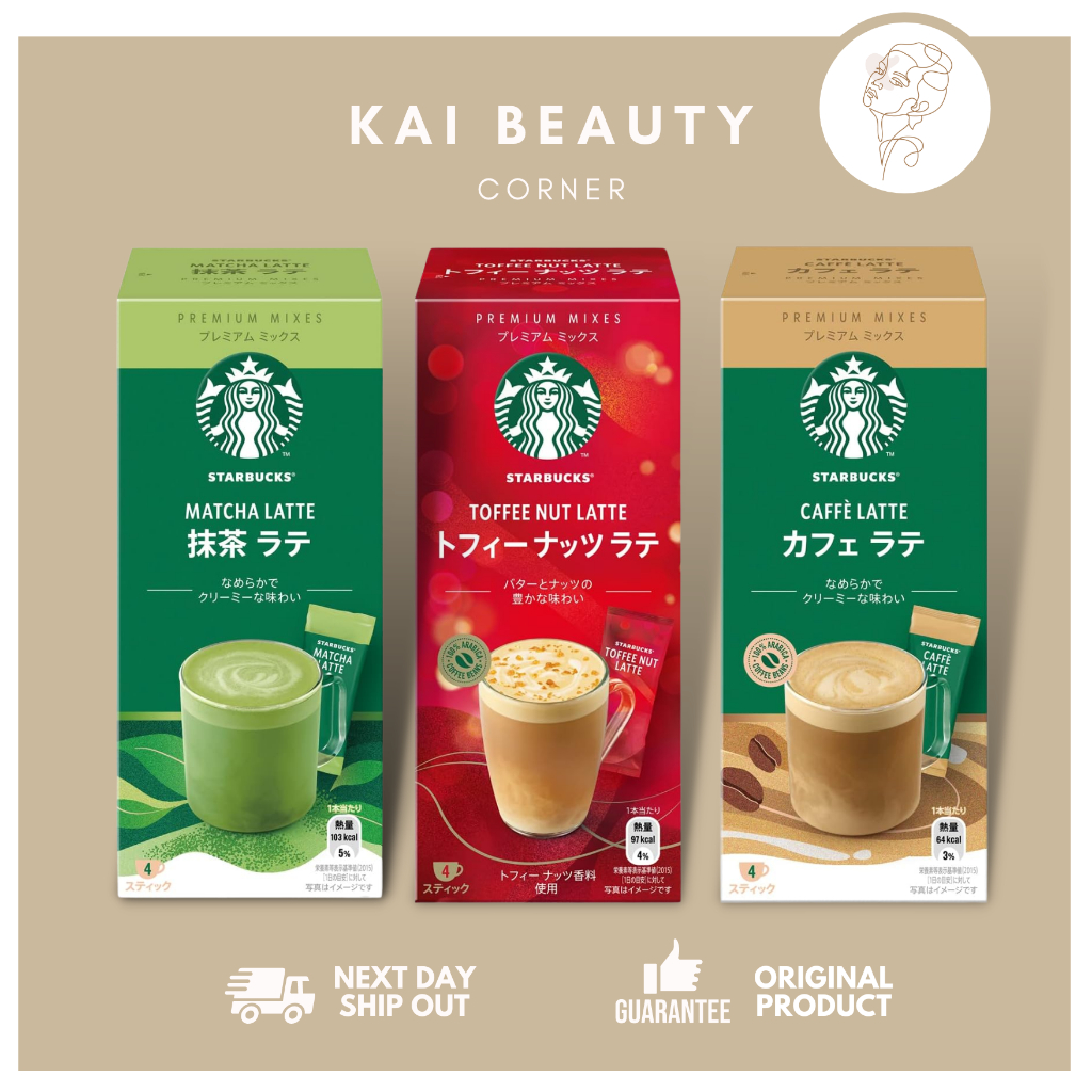 Starbucks Premium Mixes Matcha | Toffee Nut | Caffe Latte 4pcs per box ...