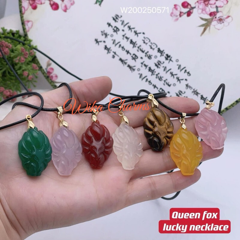 queen fox authentic gemstone lucky necklace | Shopee Malaysia