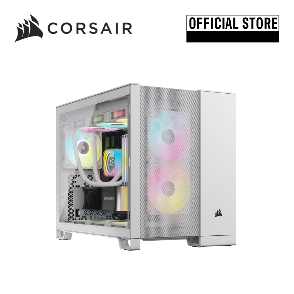 CORSAIR 2500D AIRFLOW Mid-Tower Dual Chamber PC Case - White CC-9011264 ...