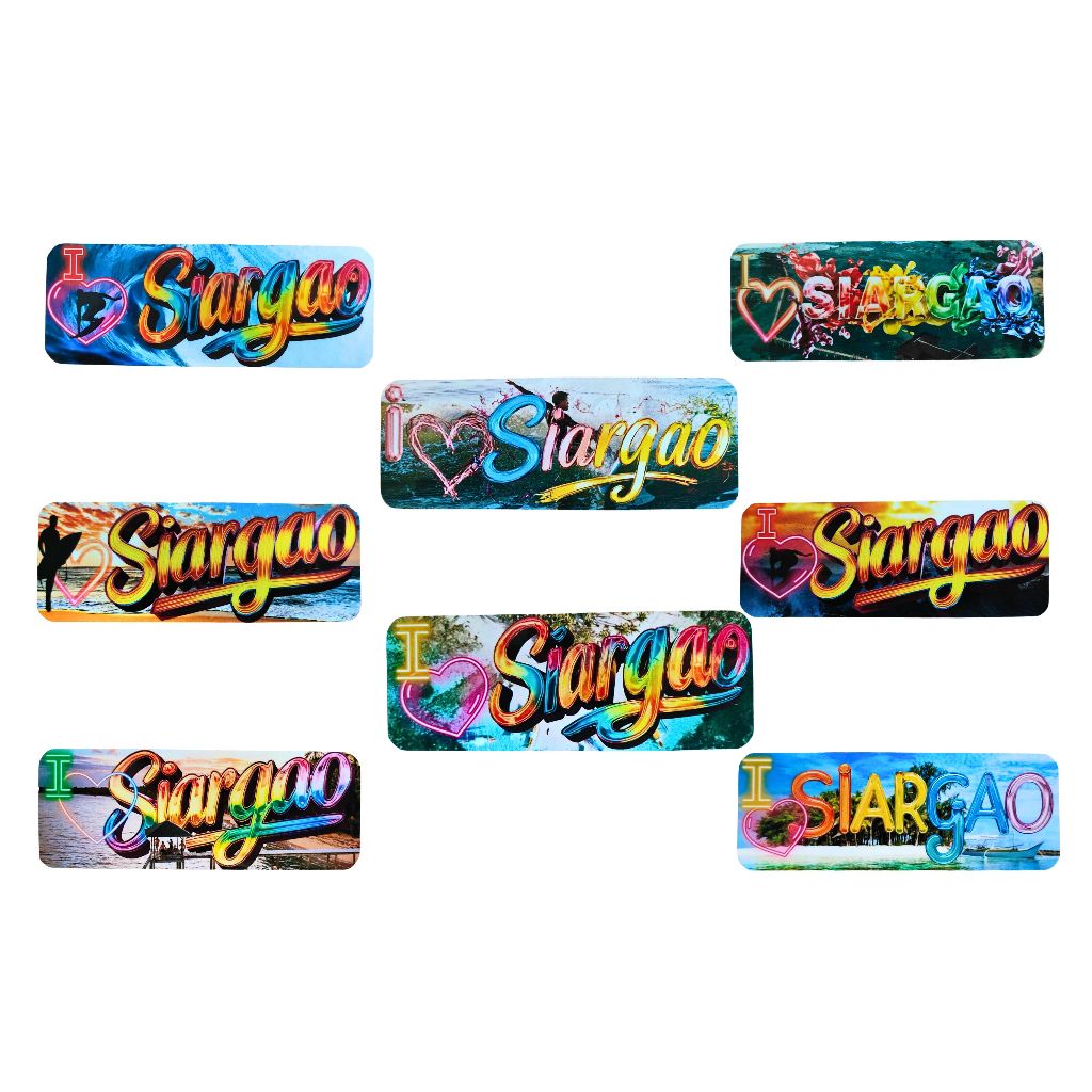I LOVE SIARGAO "SURFING CAPITAL OF THE PHILIPPINES" Rubber Ref Magnet ...