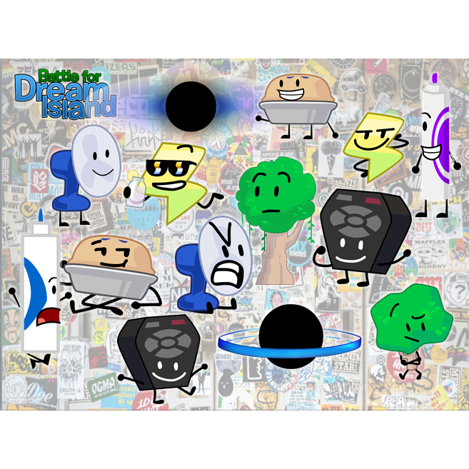 BFDI (Battle For Dream Island BFDI) -Vinyl Sticker | Shopee Malaysia