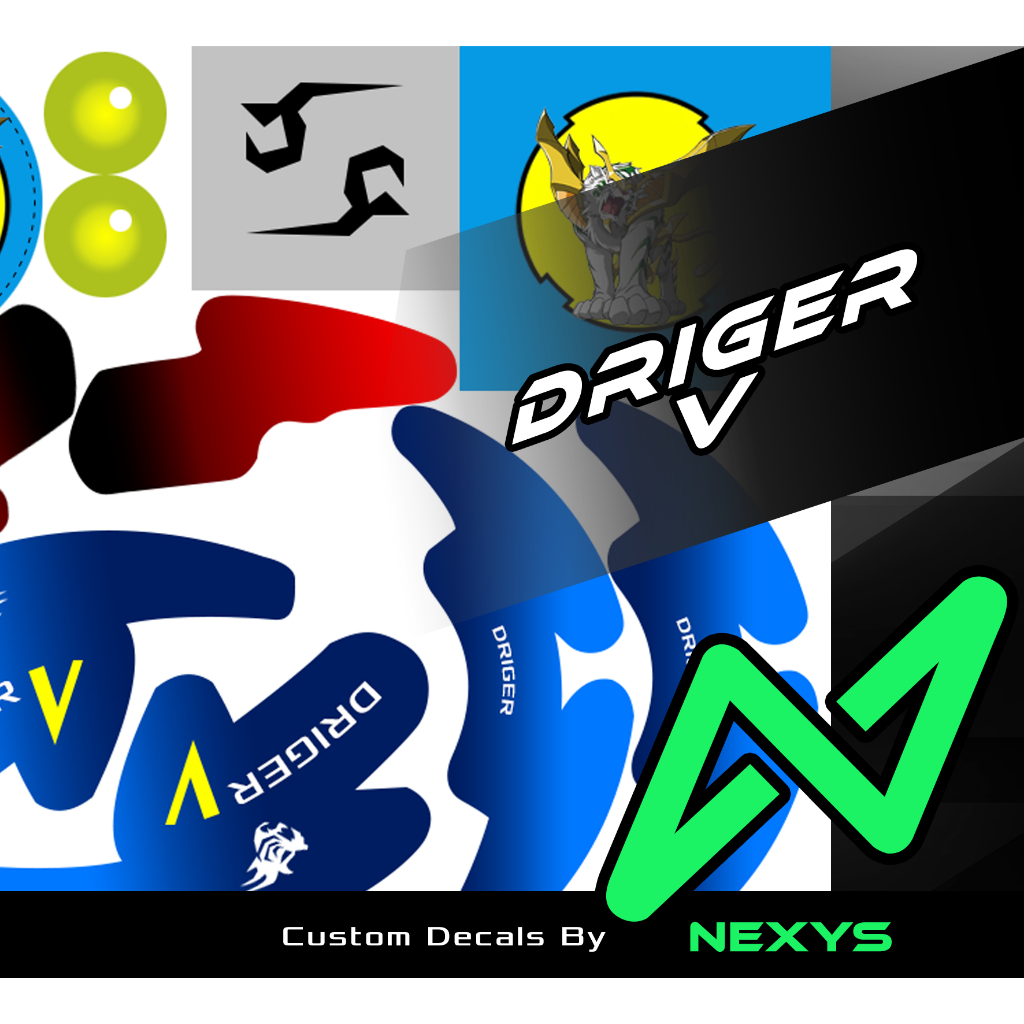 Beyblade Driger V - Sticker | Shopee Malaysia