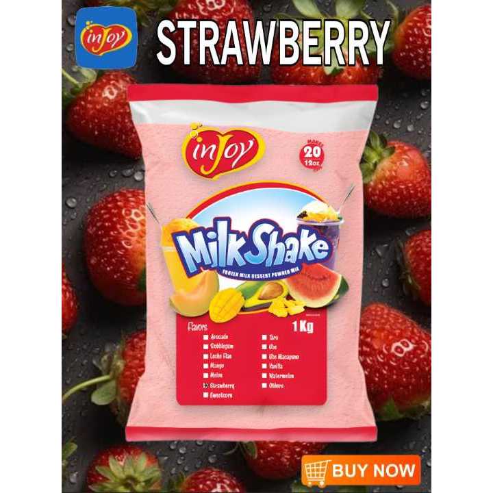 11.11 Limited !!!injoy strawberry Milk Shake Powder Milk Drink 1kg ...