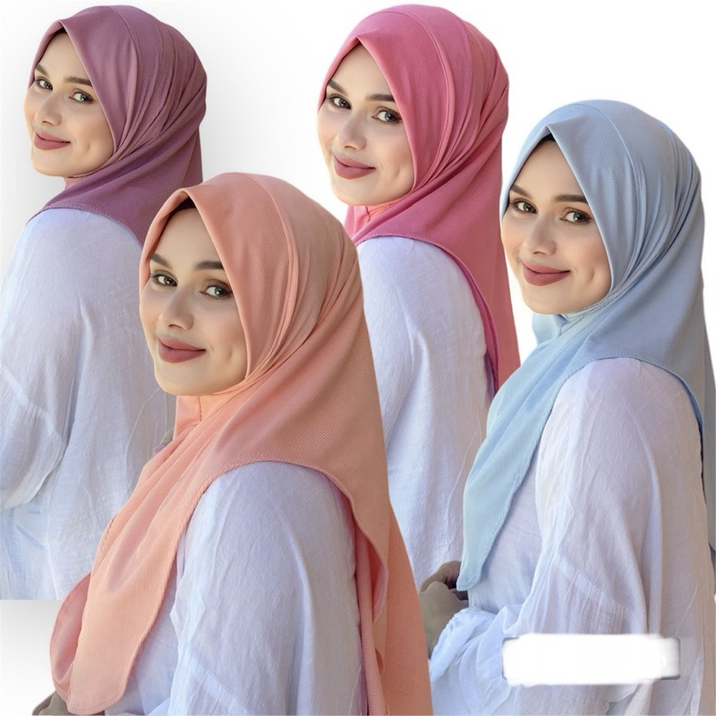 Knitted shawl instant Hijab(Alfaro) | Shopee Malaysia