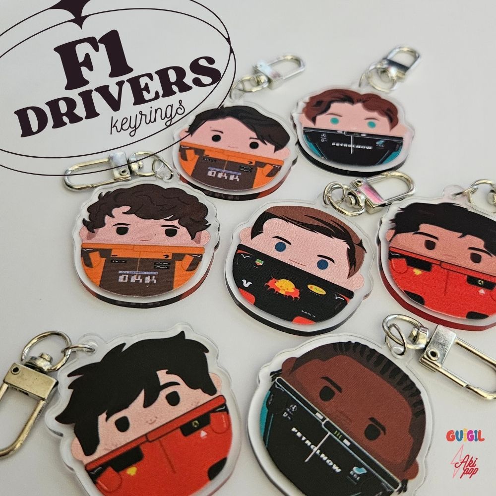 F1 FORMULA 1 Driver - Acrylic Bag Charm / Keychain / Keyring [Charles ...
