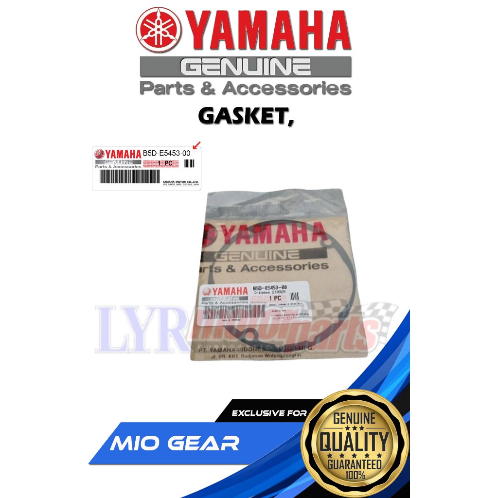 YAMAHA GASKET FOR MIO GEAR ( B5D-E5453-00 ) | Shopee Malaysia