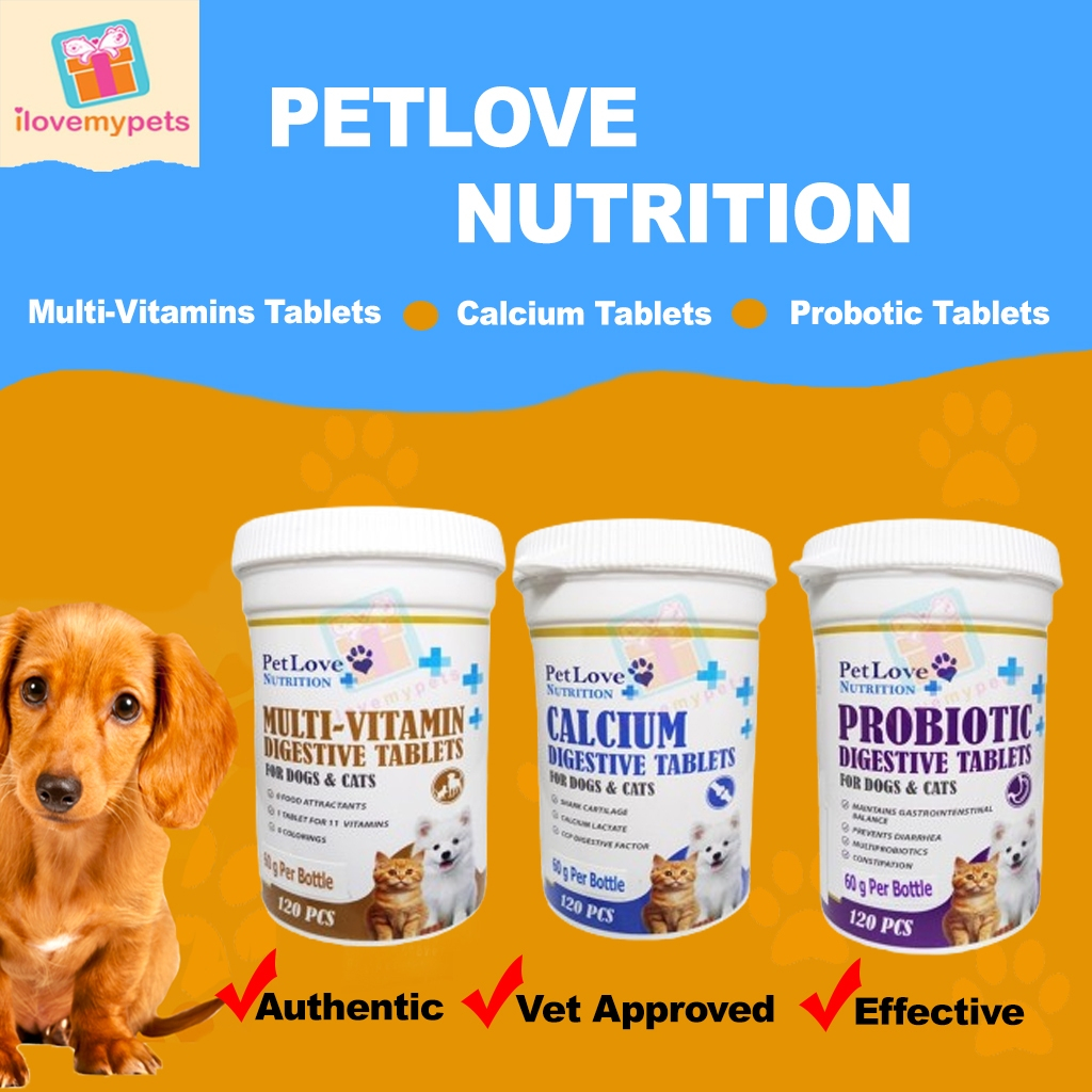 DOG & CAT VITAMINS, PetLove Nutrition , 3 Variants, Calcium ...