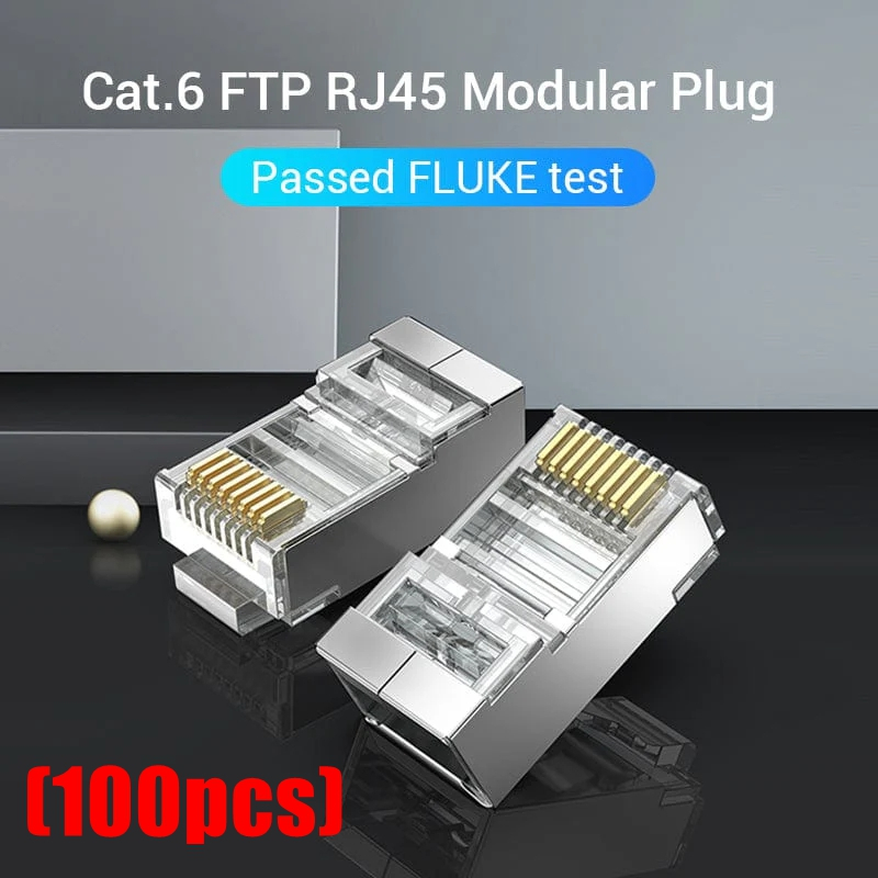 CAT6 Plug RJ45 connector 8P8C modular Ethernet cable header plug (100pcs) | Shopee Malaysia