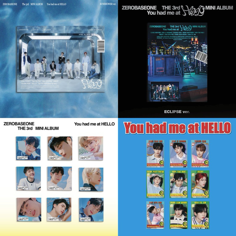 ZEROBASEONE ZB1 3RD MINI ALBUM YOU HAD ME AT HELLO YHMAH SET | Shopee ...