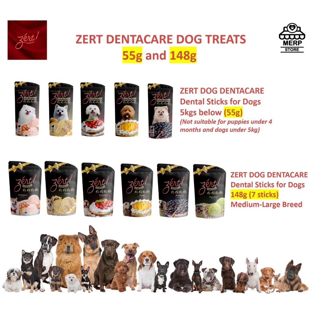 Zert Dentacare Dog Treats 55g and 148g | Shopee Malaysia