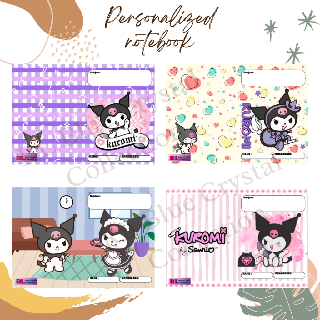 Kuromi Themed Personalized Notebooks with Water/Scratch Proof Cover ...