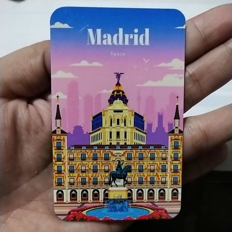 International Vintage Design Rubber Ref Magnet - (Madrid, Spain ...