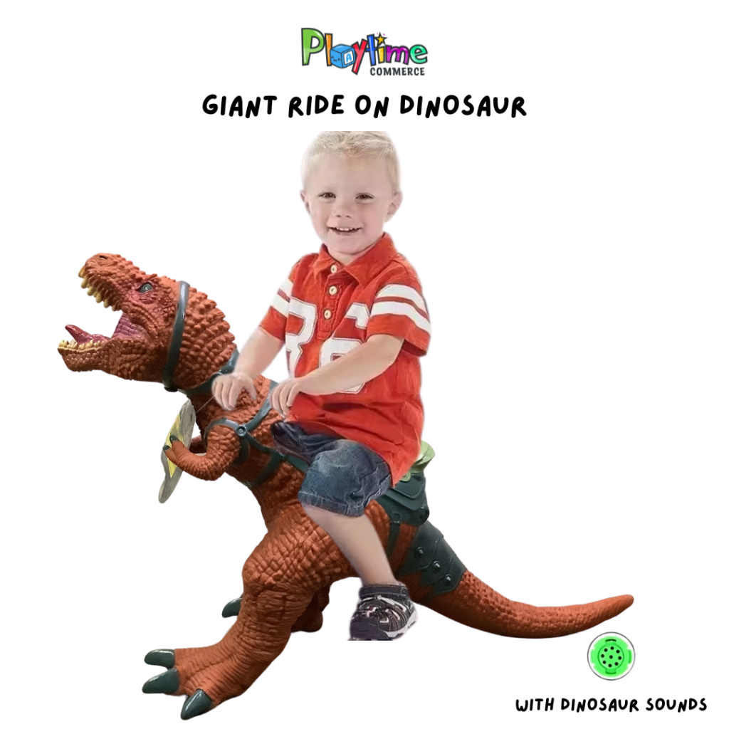 High Quality Ride On Dinosaur T-rex with Sounds 3 feet Rubberized Heavy ...